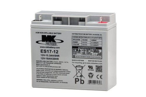 MK Powered ES17-12 Maintenance-Free Rechargeable Sealed Lead-Acid ...
