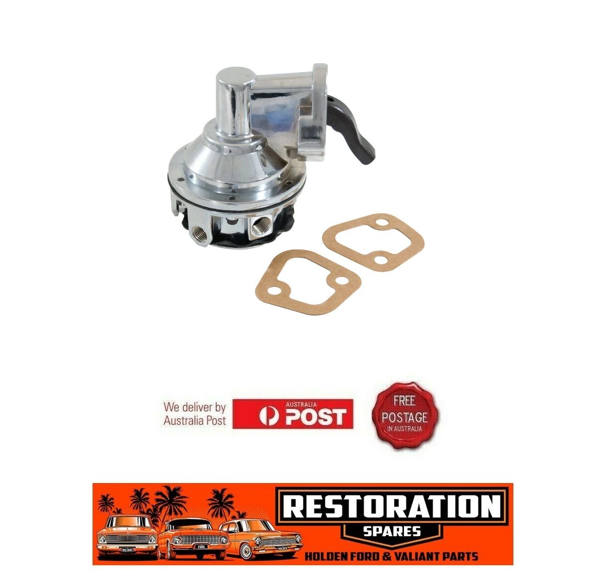 CHROME FUEL PUMP SUITS ALL HK HT HG HQ WITH CHEV ENGINE 307 327 350 GTS ...