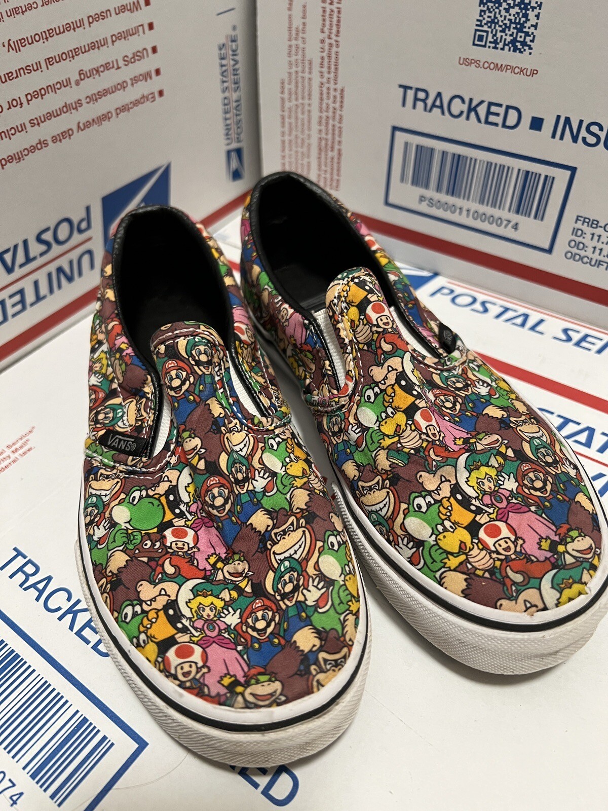 Vans Nintendo Slip-On Shoes Sneakers US Kids Size 3 U… - Gem