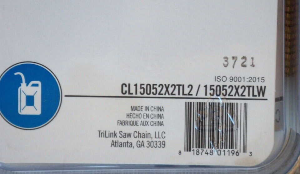 Trilink Saw Chain 14" S52 Item# CL15052X2TL2 / 15052X2TLW | eBay