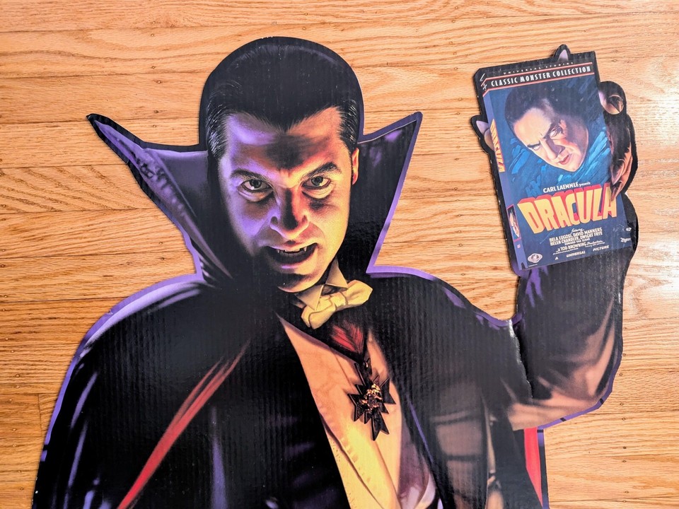 VTG 1999 DRACULA Blockbuster Life Size 72" Cardboard Cutout Double ...