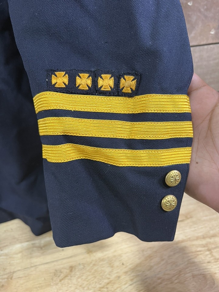 Vintage US Fire Department Dress Blue Jacket Uniform | eBay
