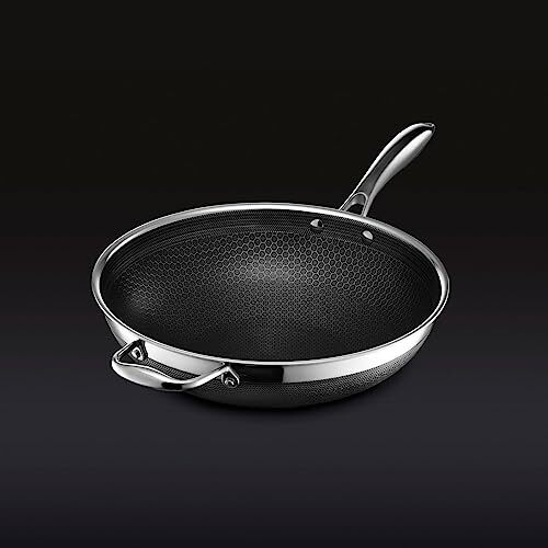 HexClad 12 Inch Hybrid Nonstick Wok Dishwasher and Oven Friendly ...
