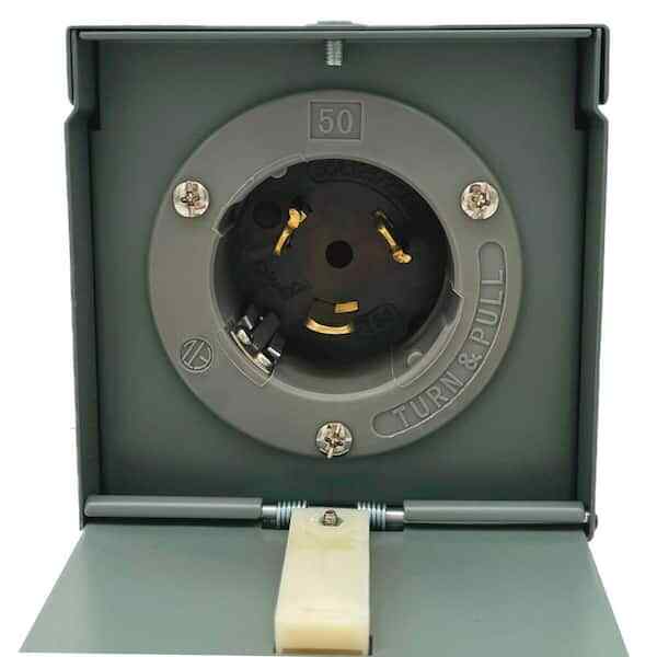 50 Amp (CS6375) Rainproof Generator Power Inlet Box Transfer Switch ...