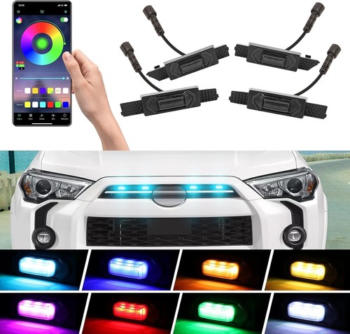 RGB Led Grill Lights for 2021-2024 Toyota 4Runner Sr5 Limited TRD-Sport ...