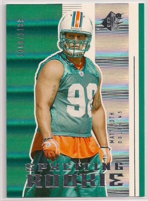 2005 MATT ROTH SPX #145 ROOKIE RC 1069/1199 IOWA HAWKEYES MIAMI ...