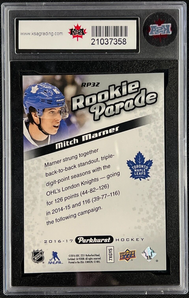 2016-17 Upper Deck Parkhurst Mitch Marner Rookie Parade 216/999 #RP32 ...