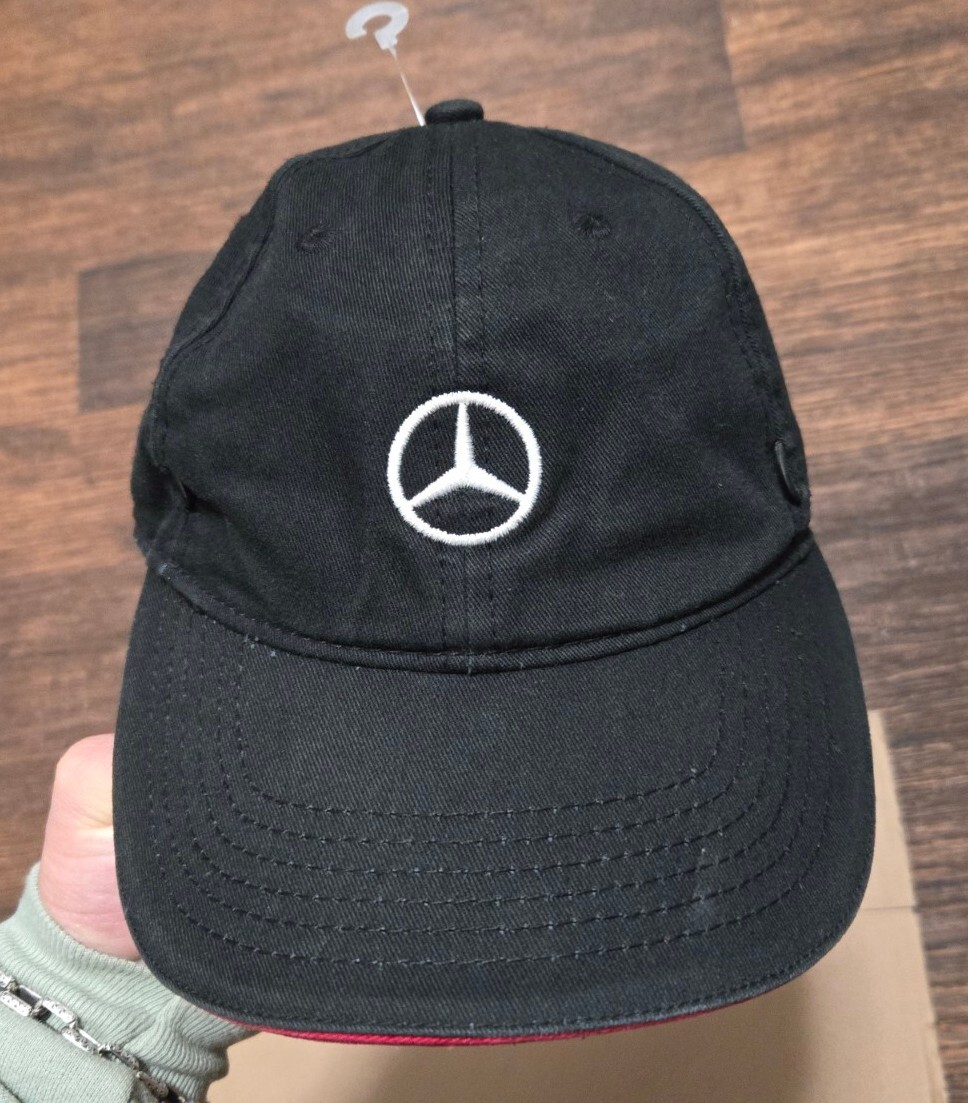 Mercedes-Benz Cap/ Hat Black with Red Under Bib/ Embr… - Gem
