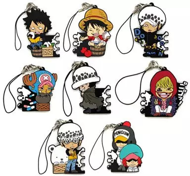 Strap (Character) Set of 8 types Rubber strap Kyun Chara Illustrations ...