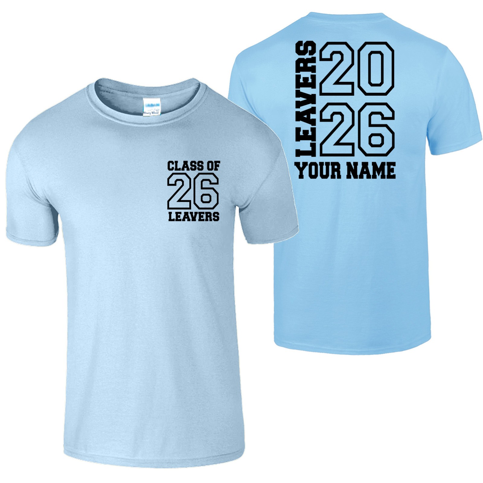 School Leavers Class Of 2026 Mens Kids T-Shirt Personalise Name Boys ...
