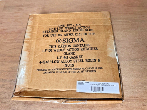 Set ONE-LOK™ 3" SLDEP3 Ductile Iron Joint Wedge Restraint w Accessories ...