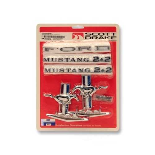 Emblem Set SCOTT DRAKE C5ZZ-6340282-8K fits 65-66 Ford Mustang for sale ...