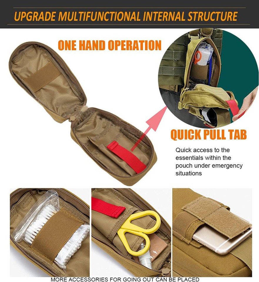 Tactical Molle Medical First Aid Pouch Utility Tool Emergency Medical ...
