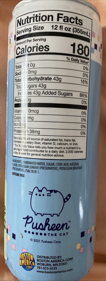 Pusheen “I’m Busy” - Fizzy Drink - 12oz - Blue Raspberry - 1 Can - HTF ...