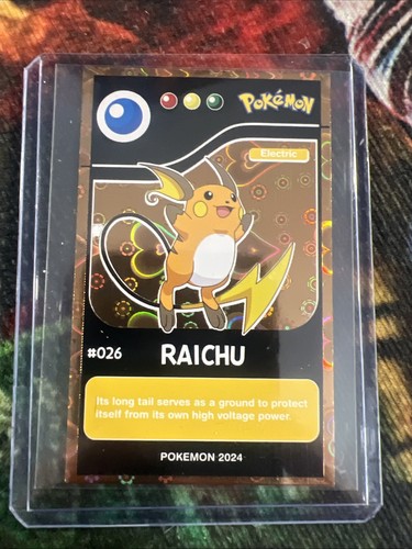 Pokemon Raichu Gold Heart Holo Pokedex Black Edition 2024 Peru Us ...