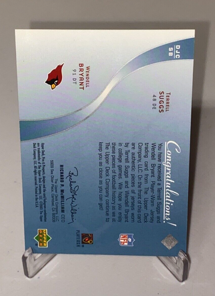 2003 Upper Deck Pros & Prospects Terrell Suggs Wendell Bryant RC Rookie ...