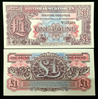 Great Britain / UK British Armed Forces 1 Pound Banknote World Paper ...
