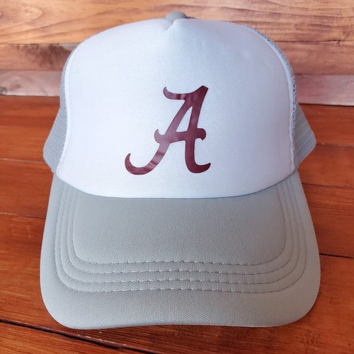Vintage Alabama Crimson Tide Hat Cap Snapback Trucker Hat Mesh Gray ...