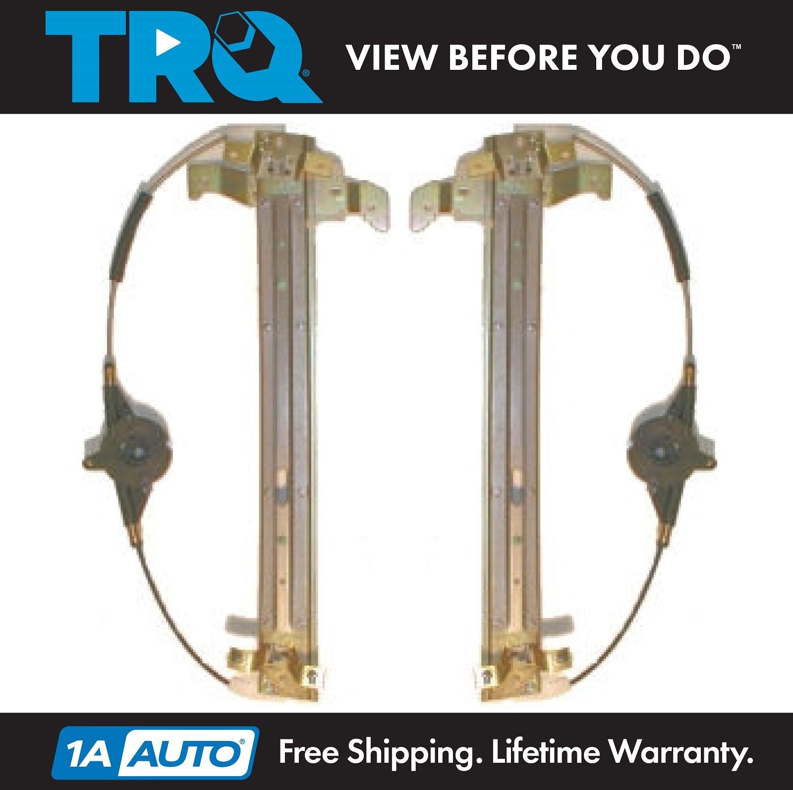 TRQ Front Door Power Window Regulators Left & Right Pair Set for 90-93 ...