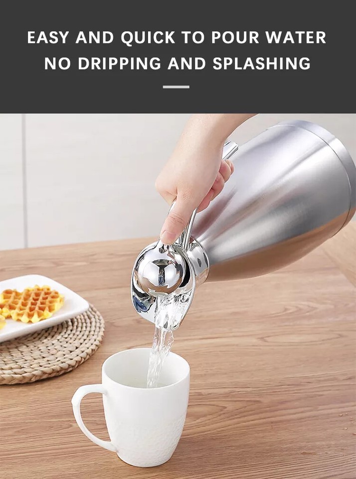 Large Thermal Flask for Family Stainless Steel Tea/Coffee Pot Hot Water ...