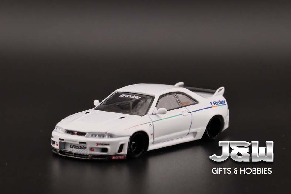 Kaido House x Mini GT Nissan GT-R (R33) Greddy GR33 V1 White KHMG113 1/ ...