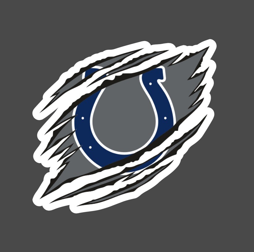 INDIANAPOLIS COLTS Logo Sticker Bat Stickers Car NFL Football Decal | eBay