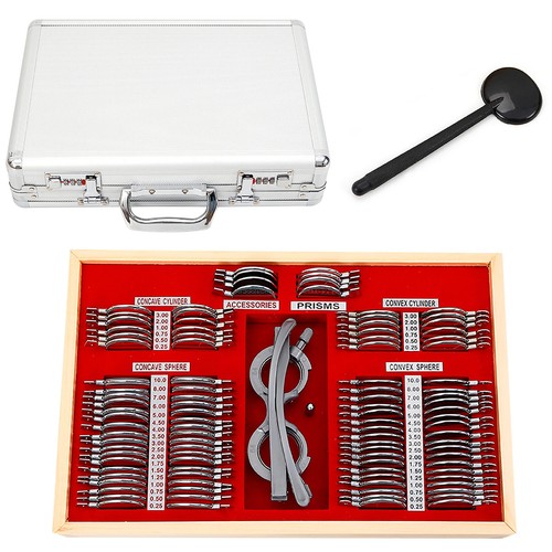 104pcs Professional Trial Lens Case Measuring Glasses Frame Cross ...