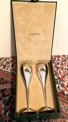 PAIR OF LAPPAS ARGENTINA SILVER PLATE CHAMPAGNE FLUTES | eBay