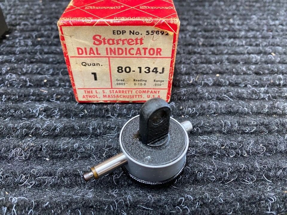 STARRETT DIAL INDICATOR 80-134J .0005 in BOX machinist tools b18 | eBay