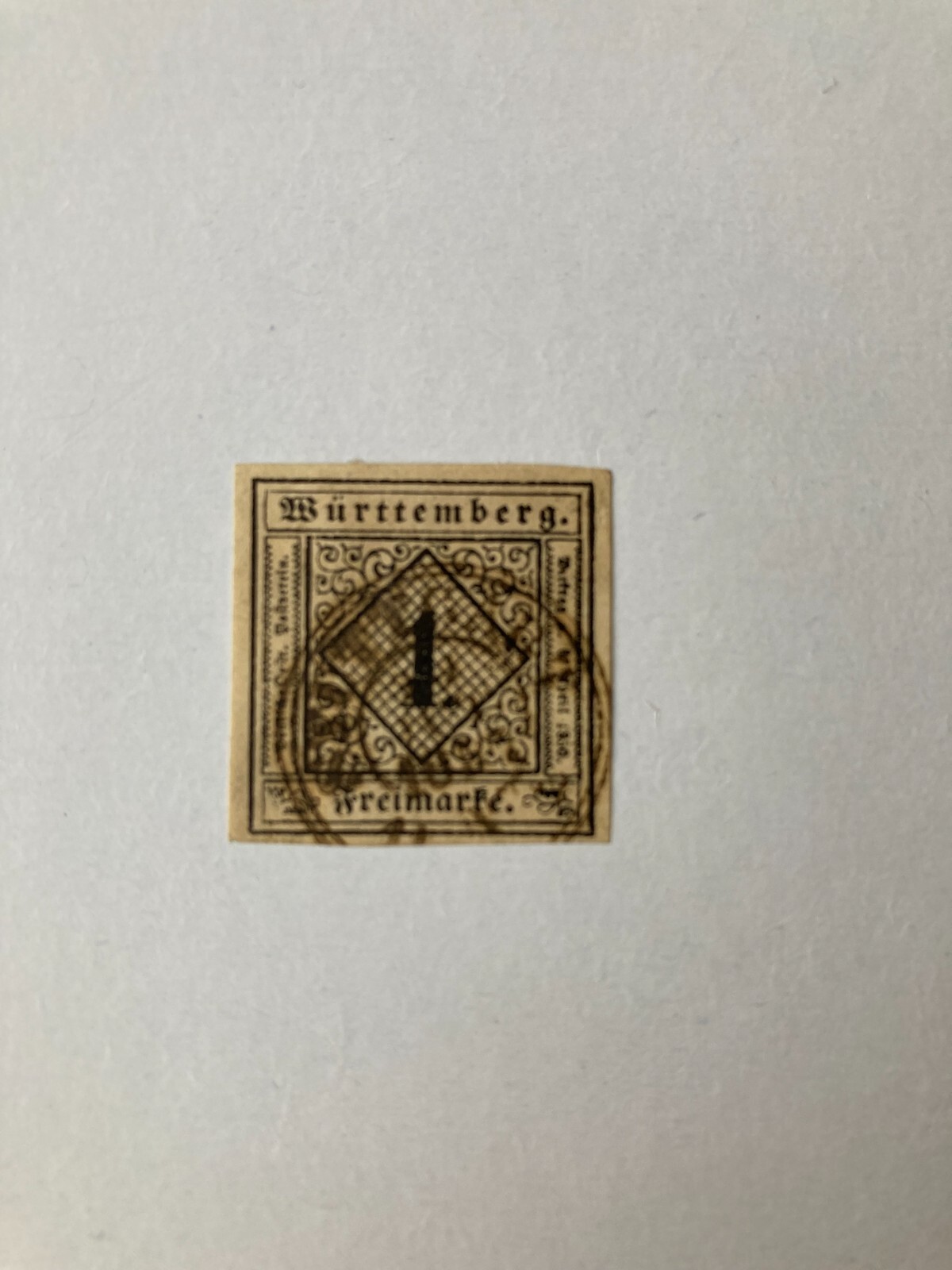 Lot of Wurttemberg Old Stamps, 1851-1863, MI 1-4, 7, 8, 9a, 11a, 12-13 ...