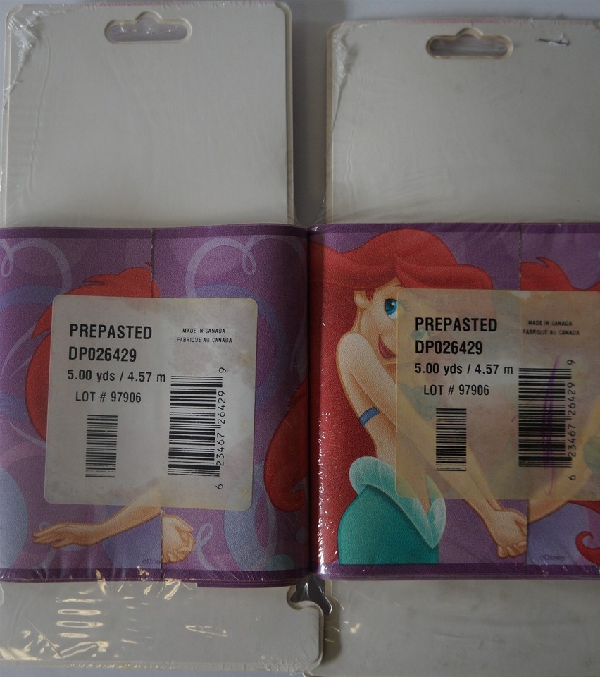 Disney Little Mermaid Ariel Wallpaper Border 2 Pks - 5 yards each | eBay