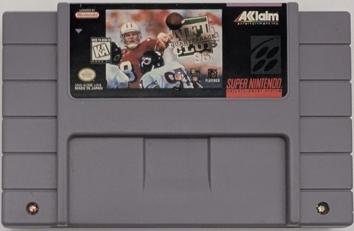 NFL Quarterback Club 96 Super Nintendo SNES Cleaned & Tested bad back ...