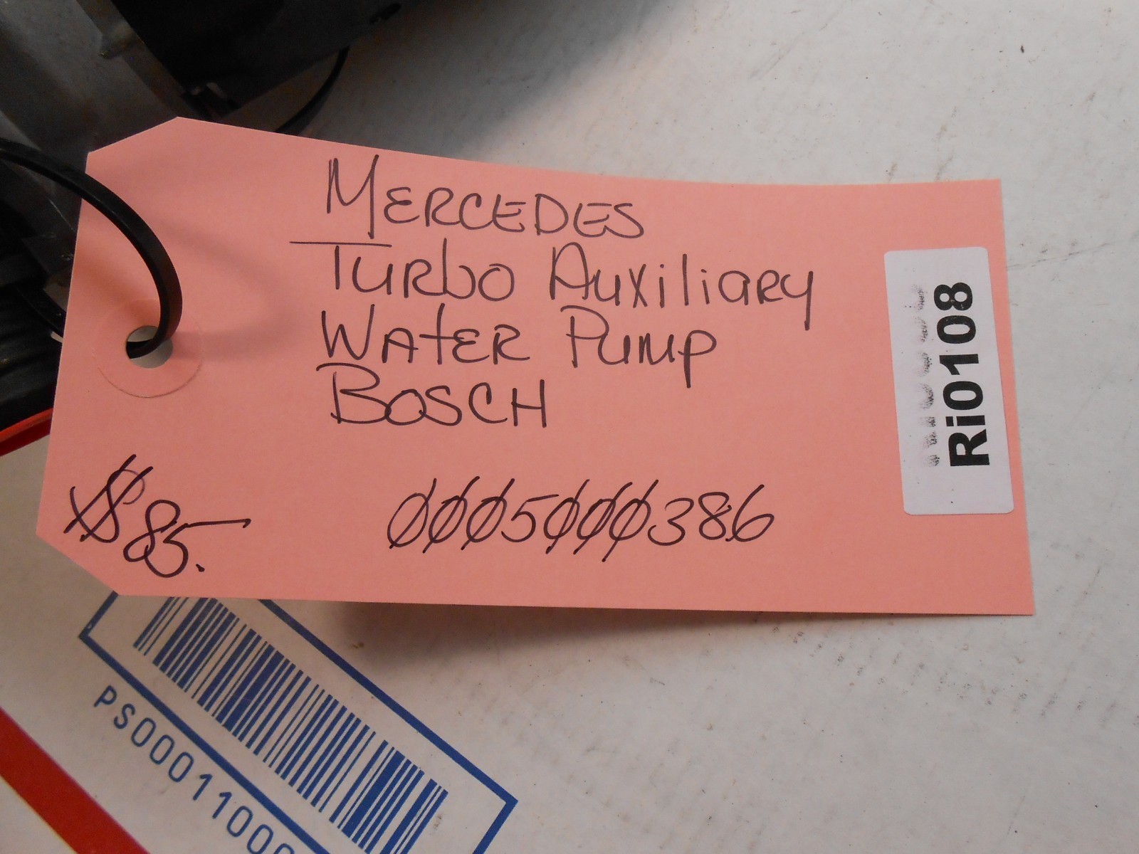 MERCEDES TURBO AUXILIARY WATER PUMP BOSCH 0005000386 RI0108 | eBay