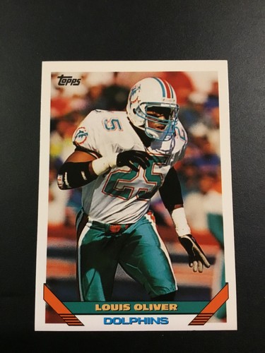 1993 Topps # 510 LOUIS OLIVER Miami Dolphins Football Card ! | eBay