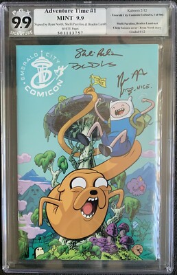 Adventure Time #1 ECCC Variant 1st App Of Jake & Finn 3x Signed ...