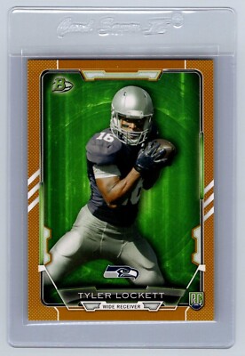 2015 Bowman Gold Foil Tyler Lockett RC /399 Rookie Card #55 RC Seattle ...