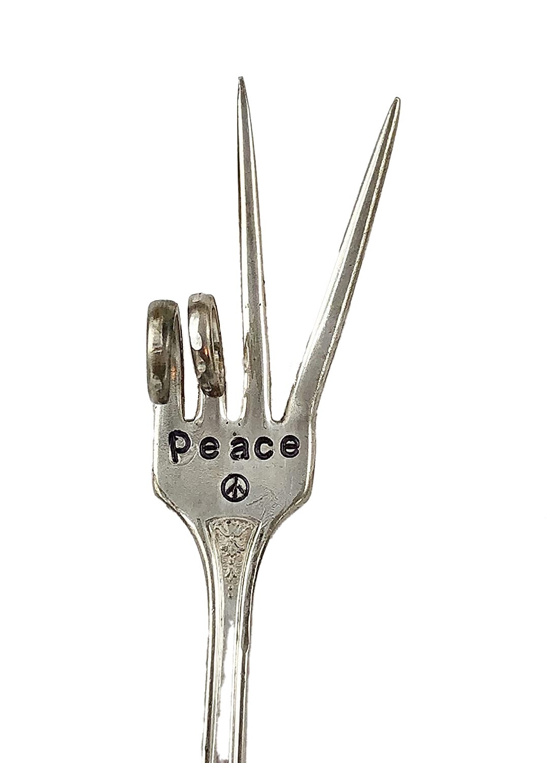Garden Marker Plant, Peace Sign fork, recycled silverplate, Plants ...