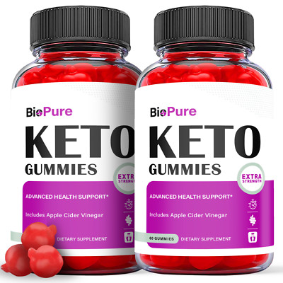 (2 Pack) Biopure Keto Gummies, Biopure Keto ACV Gummies, Bio Pure (120 ...
