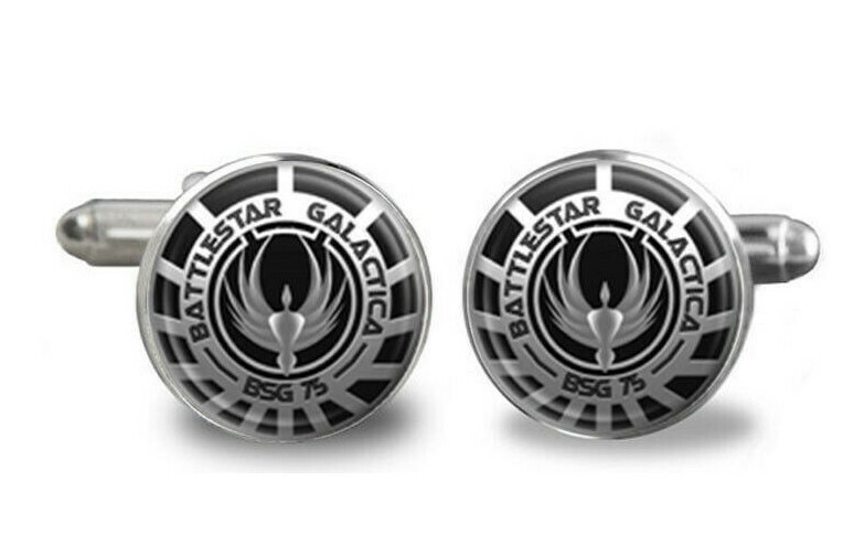 Battlestar Galactica Glass Dome Silver Cabochon Cufflinks | eBay