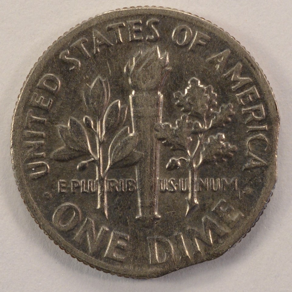 1975 10c Roosevelt Dime Double Curved Clipped AU | eBay