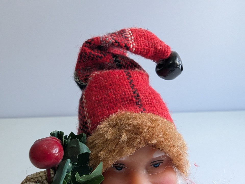 3 Vintage Santa Claus Christmas Ornaments Plastic Folk Art Old World ...