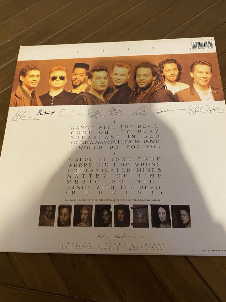 UB40 - Self Titled - Vinyl LP Album 1988 DEP International LP DEP 13 EX ...