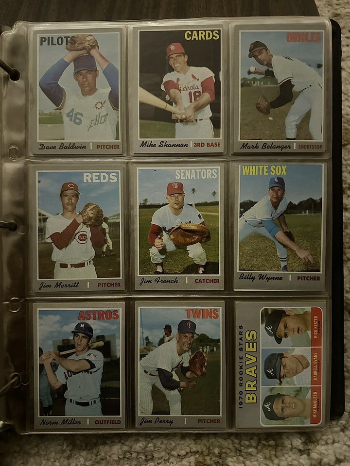 1970 Topps Baseball Complete Set 720/720 Very Nice! Rose, Bench, Aaron ...