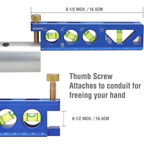 WORKPRO 6-1/2 inch Torpedo Level Magnetic Verti. Site 4 Vial for ...