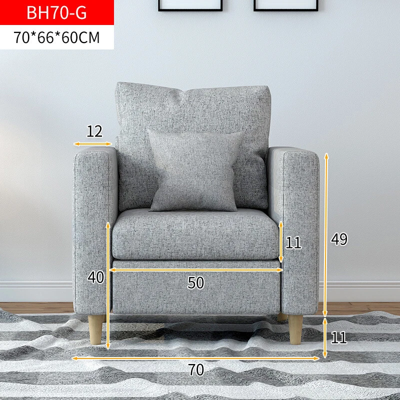 Standard Dimensions Single Seater Sofa | Baci Living Room