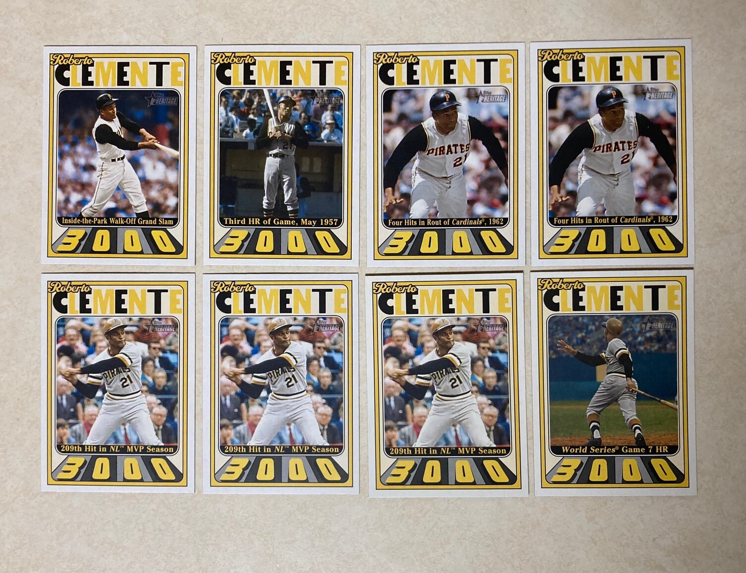 ROBERTO CLEMENTE 2021 Topps Heritage C3k 3,000 Hits Singles U You Pick ...