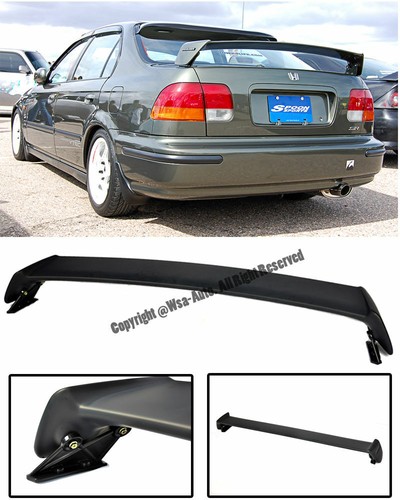 MUGEN STYLE REAR SPOILER ROOF WING ABS PLASTIC FOR CIVIC SEDAN 4DR 1996 ...
