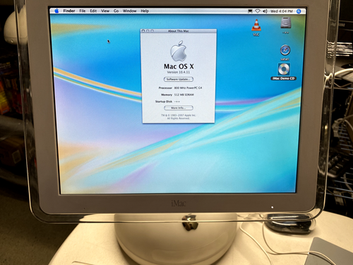 Vintage Apple 15" iMac G4 Computer 512MB 800 Mhz PowerPC G4 List #2 | eBay