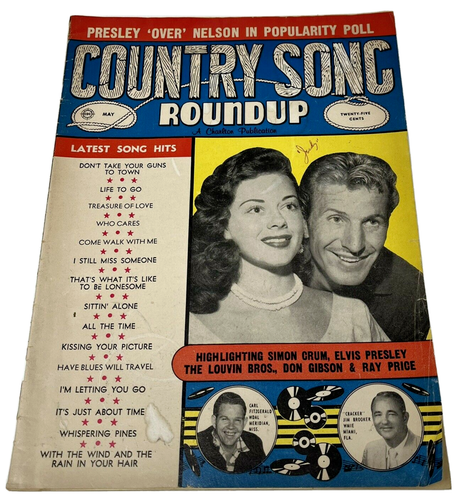 1959 Country Song Roundup Magazine Elvis Ricky Nelson Don Gibson Ray ...