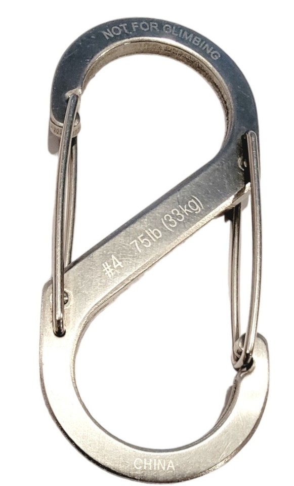 Nite Ize S Biner #4 Two Sided Carabiner Clip Keyring Double Snap Clips ...